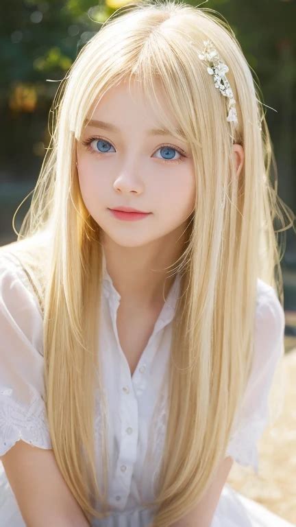 A Very Beautiful 14 Year Old Girl With Outstanding Beautiful Blonde
