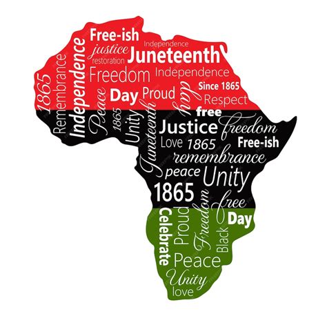 Premium Vector Silhouette Of Africa In Colors Of The Black History