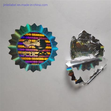 One Time Use Round Hologram Fragile Security Laser Sticker Sticker