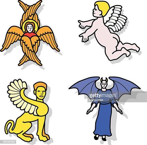 81 Angel Devil Icon High Res Illustrations Getty Images