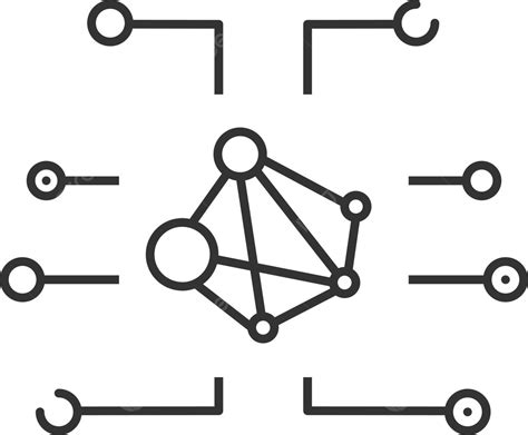 Global Network Linear Icon Clip Art Market Microchip Vector Clip Art