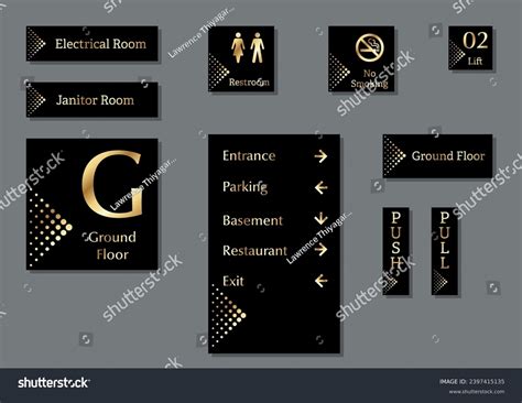 Internal Signage Proposal High Resolurion Vector Stock Vector Royalty