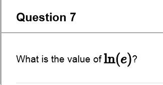 Solved Question What Is The Value Of In E Chegg Com