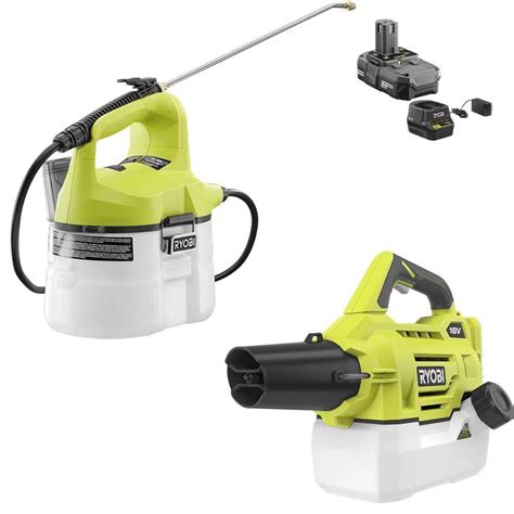 Ryobi P2810 P2805btl One 18v Cordless Battery 1 Gal Chemical Sprayer And Cordless Fogger
