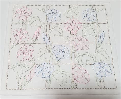 刺し子「朝顔 棚」② 遠ちゃんのブログ