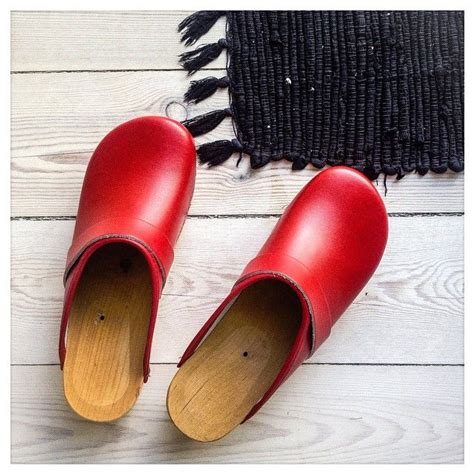 Classic Clogs Red Wooden Clogs Platform Clogs Shoes Clogs Shoes