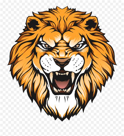Lion Head Png Image With No Background Roaring Cartoon Lion Headlion