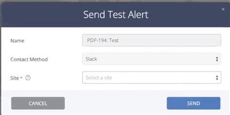 how to use the send test alert function auvik support