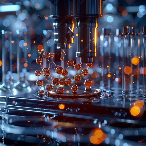 Biopharmaceuticals Discovery Process Closeup On New Drug Compounds And