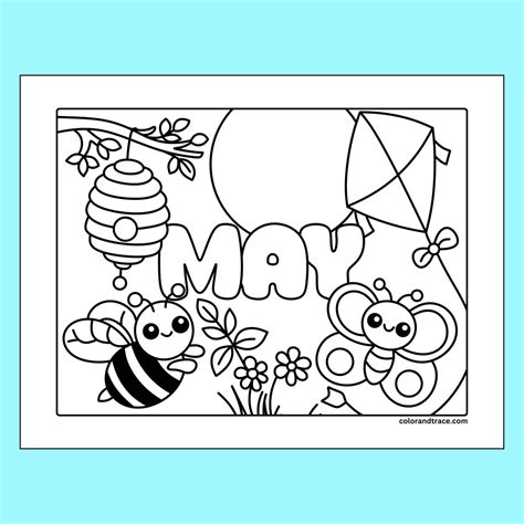 May Day Printable Coloring Pages 2025