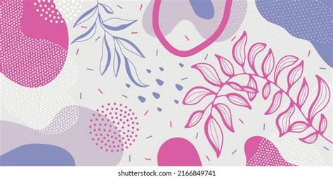 Cute Doodle Pattern Background Abstract Shapes Stock Vector Royalty