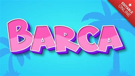 Barca Summer Text Effect Generator