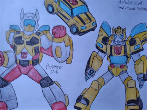 Transformers Heroes Inside Pretenders Bumblebee By Gojrider On Deviantart