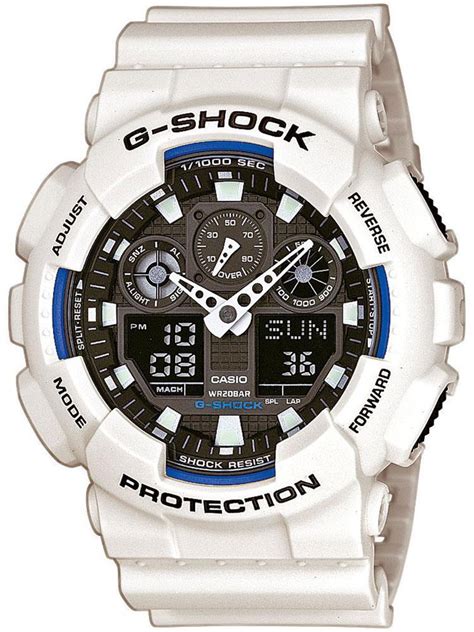 Casio G-Shock Protection sportliche Herrenuhr weiß schwarz blau
