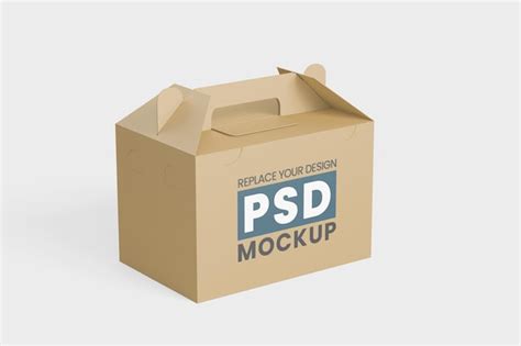 Psd 크래프트 종이 식품 상자 포장 모형 프리미엄 Psd 파일 Psd 크래프트 종이 식품 상자 포장 모형 프리미엄 Psd 파일