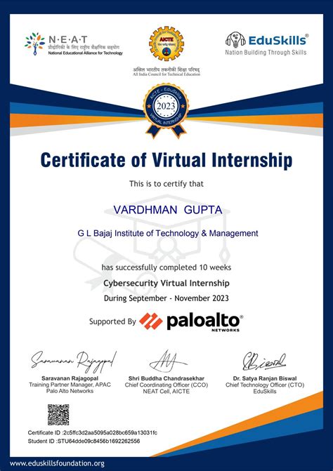 Vardhman Gupta On Linkedin Cybersecurity Internshipcompletion