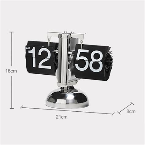 Retro Flip Over Clock Desk Stainless Steel Flip In Vicedeal