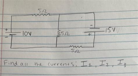 Solved Find All The Currents I1 I2 I3 Chegg Com