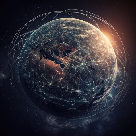Premium Ai Image Global Communication Network Concept Illustration Ai