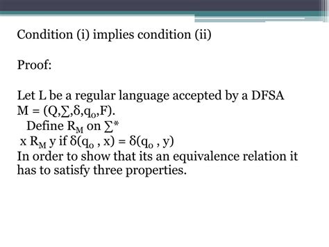 Ppt Myhill Nerode Theorem Powerpoint Presentation Free Download Id