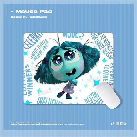 Inside Out 2 滑鼠墊 鼠標墊 檯墊 辦公室 Mouse Pad 啊愁 阿愁 實用 多用途 阿樂 阿驚 玩轉腦朋友 公仔 卡通