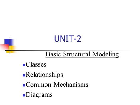 Ppt Unit 2 Basic Structural Modeling Classes Relationships Common