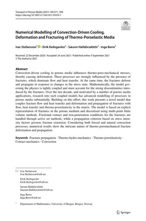 Pdf Numerical Modelling Of Convection Driven Cooling Dokumentips