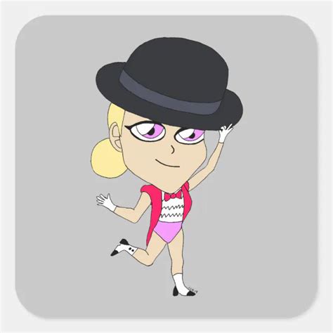 Chibi Square Sticker Zazzle