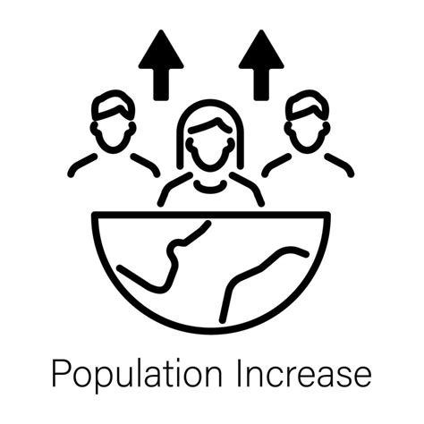 Linear Style Icon Of Population Increase 47402483 Vector Art At Vecteezy