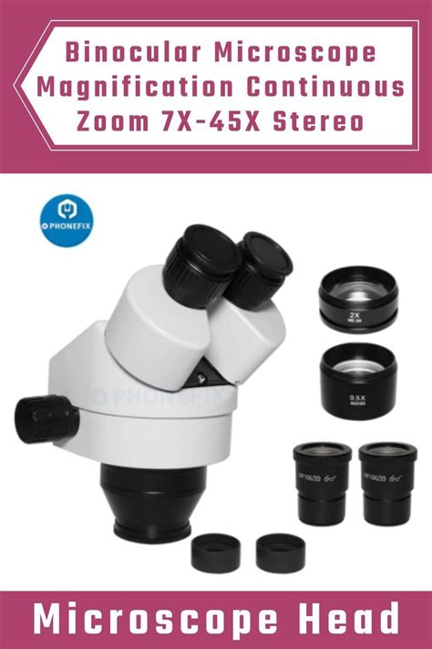 Binocular Microscope Magnification Continuous Zoom 7x 45x Stereo Microscope