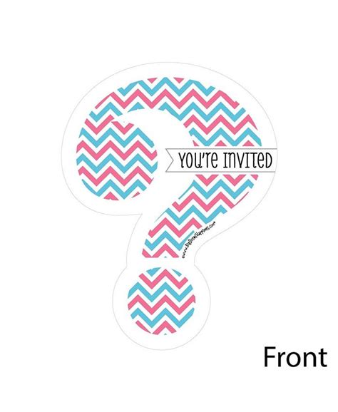 Big Dot Of Happiness Chevron Gender Reveal Shaped Fill In Invitations