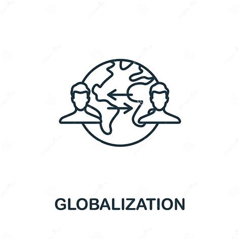 Globalization Icon Monochrome Simple Company Structure Icon For