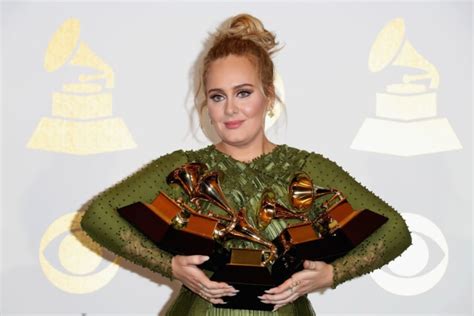 Twitter Is Saying That That Adele Broke Her Album Of The Year Grammy To