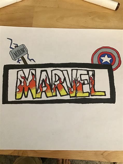 Marvel Logo Art By Colessketchbook On Deviantart