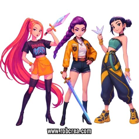 Recurso Png Tres Guerreras Kpop Descarga Directa