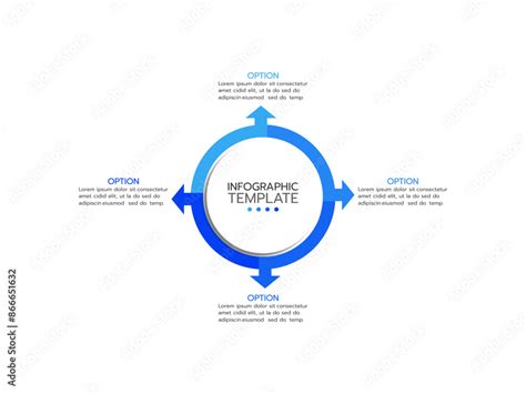 Cycle Infographic Concept Of Cyclic Business Process With 4 Stages Modern Infographic Design