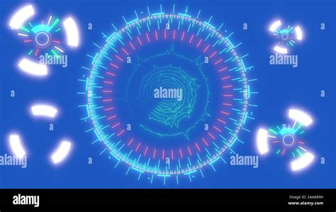 Graphical User Interface Lines On A Blue Background Tt View D Render Stock Photo Alamy