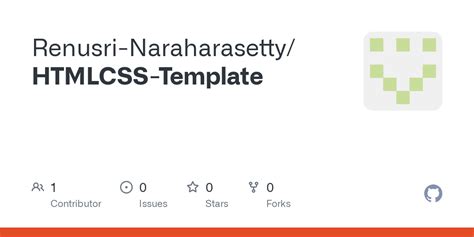 Github Renusri Naraharasettyhtmlcss Template