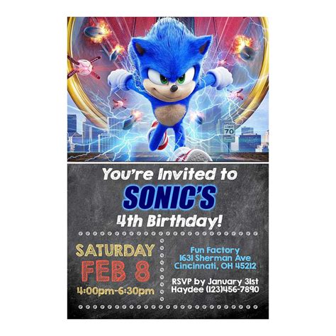 Sonic Invitations Chalkboard 2 General Prints
