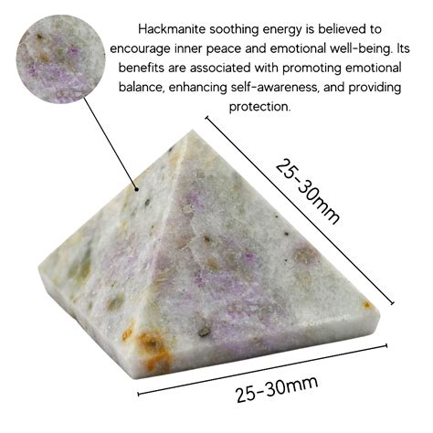 Hackmanite Crystal Pyramid Premium Feng Shui Reiki Healing Pyramid
