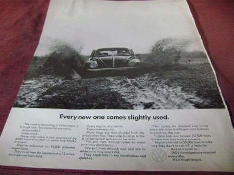 Find 1967 1972 Vw Bug 1025 X13 Magazine Ad Poster Test Ride In