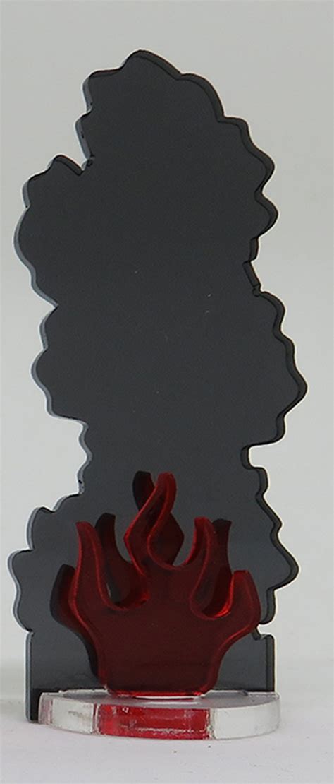 Fire Marker 25mm Red Flame 5 War Game Miniatures