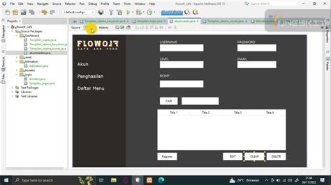 Form Login Dan Register Java Netbeans Youtube