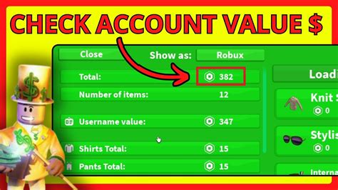 Check Roblox Account Value Cách Xác Định Giá Trị Tài Khoản Roblox Dễ Dàng