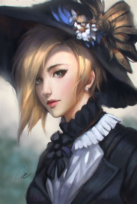 Safebooru 1girl Alternate Costume Blonde Hair Bonnet Commentary