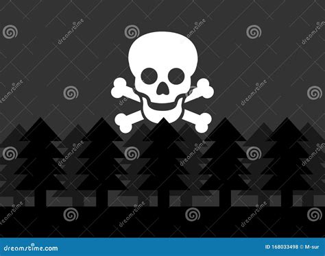 Trees And Symbol Of Death And Dying Stock Vector Illustration Of