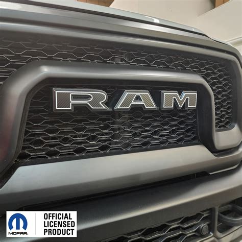 Fits 2023 2024 2500 Ram Rebel Grille Emblem Overlay Decals With