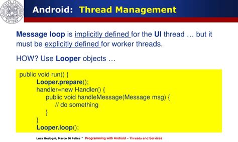 Ppt Programming With Android Notifications Threads Services