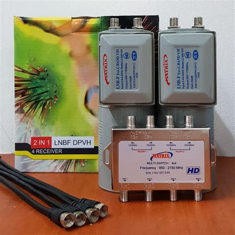 Lnbf Cband 2satelit 4receiver Matrix Shopee Malaysia
