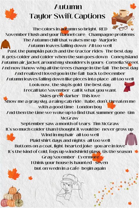 Autumn Taylor Swift Captions